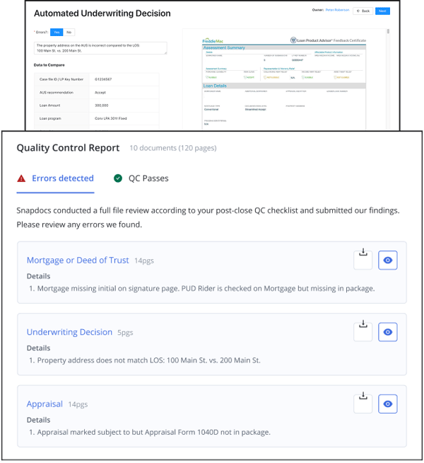 Quality Control — Snapdocs