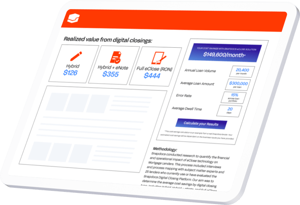 eClosing ROI Calculator — Snapdocs
