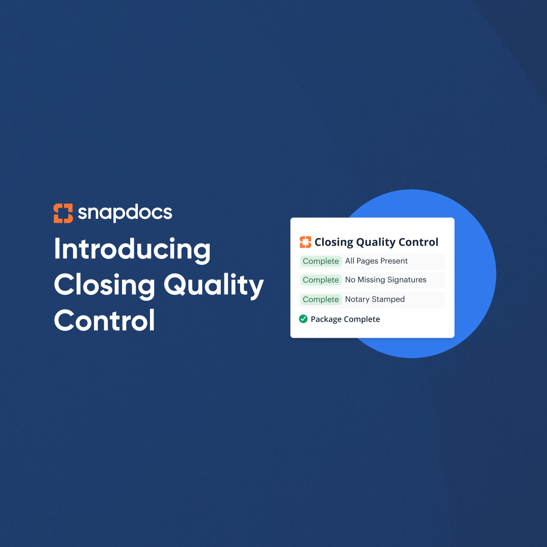 Press Release: Snapdocs Launches Closing Quality Control for Error-Free ...